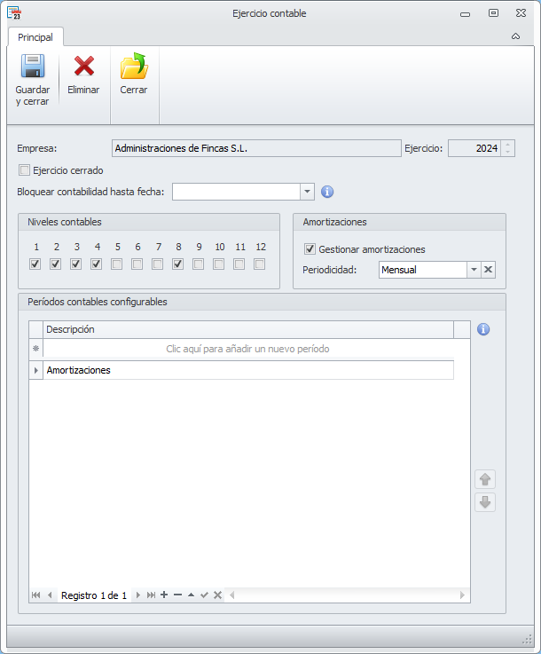 Periodos contables configurables